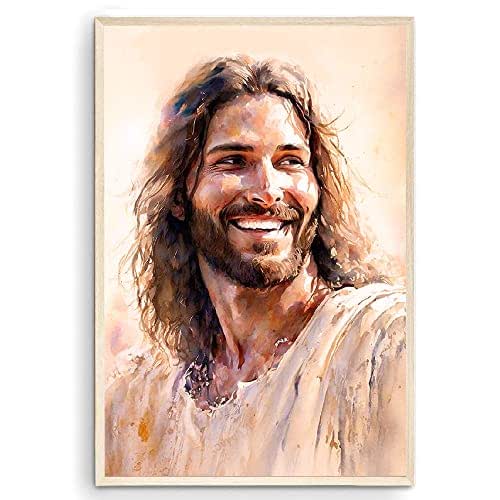 Amazon.com: Laughing Christ, Christ's Smile, Jesus Portrait, Picture of ...
