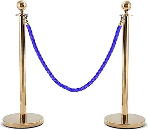 Amazon.com: Stanchion Rope, Crowd Control Rope Barrier Gold Red Carpet ...