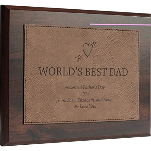 Buy Personalized Faux-Leather Engraved Plaques and Awards. Great for ...