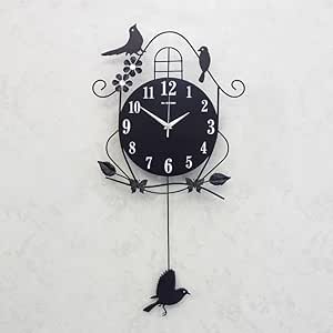 Buy WOW Interiors Birds Pendulum Wall Clock - Multi-Colour for Living ...