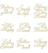 OLYCRAFT 12Pcs Golden Brass Sticker 12 Constellation Sticker Energy ...