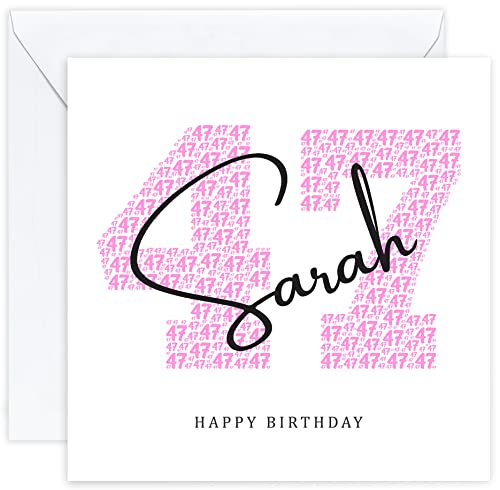 Personalised 47th Birthday Card - Forty Seventh Birthday Card for Forty ...