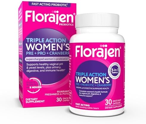 Amazon.com: Florajen Women’s Triple Action Probiotic – Prebiotic ...
