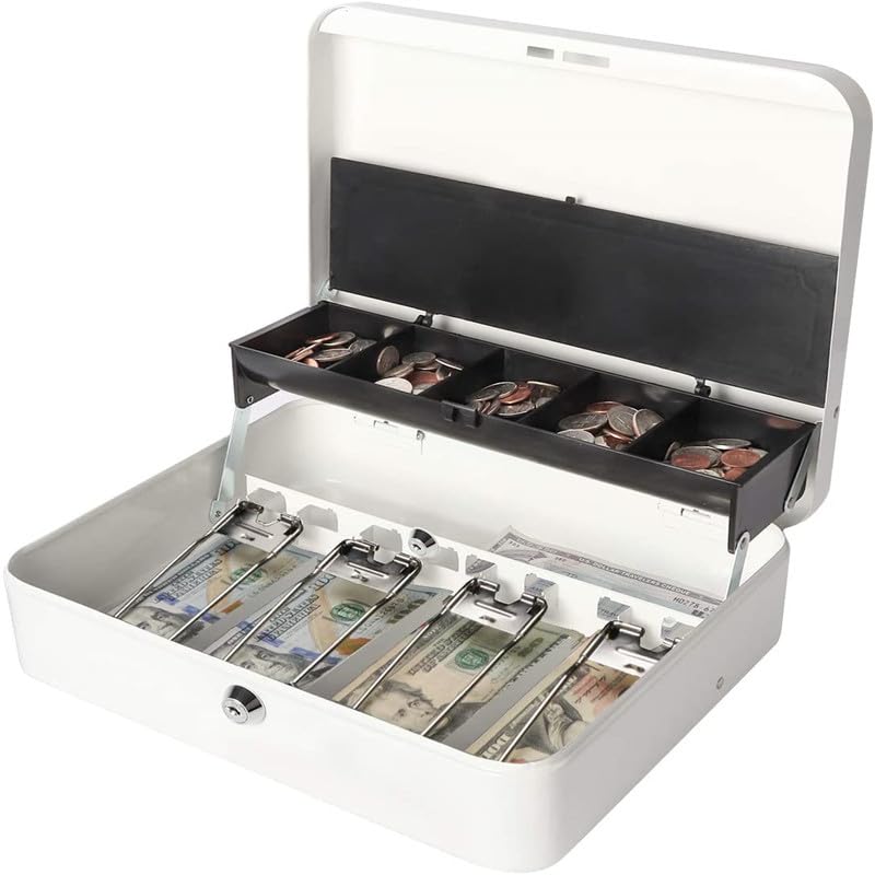 KCB Caja de Dinero, Caja Registradora con Bandeja Para Dinero y Llave ...