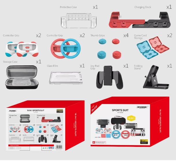 TMG 16 in 1 Nintendo Sports Accessories Bundle for Switch Sports Games ...