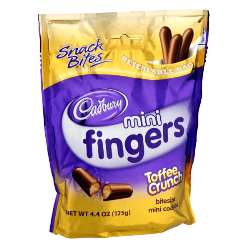 Amazon.com : Cadbury Mini Fingers Toffee Crunch Snack Bites Cookies ...
