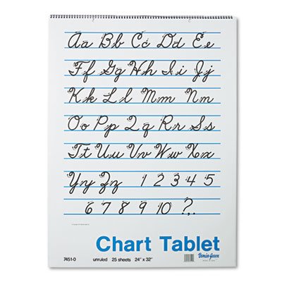 Chart Tablets, Unruled, 24 x 32, White, 25 Sheets, Sold as 1 Each ...
