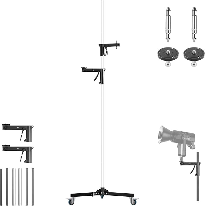 Amazon.com: Selens 98.4”/250cm Heavy Duty Light Stand with 2 Pistol ...