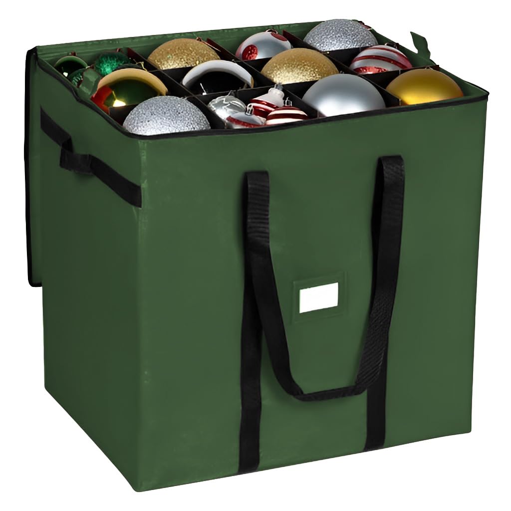 Amazon.com: Christmas Extra Large Ornament Storage Container - Box ...