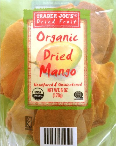 Amazon.com: Trader Joe's Dried Fruit ORGANIC Dried Mango Slices 6 ounces (Pack of 4) USDA ...