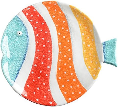 Amazon.com | Handmade Italian Fish Dinner Plate, Nautical Theme Kitchen ...