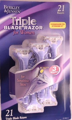 Amazon.com: Berkley & Jensen tripple balde razor for women for ...