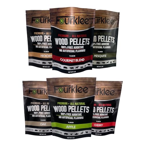 FOURKLEE- 6 Pack, Smoker Pellets, Wood Pellets, Pellets for Smoker ...