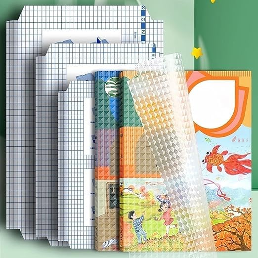 AAMATY 3 Sizes 30 Pcs Transparent Paper Sticker Book Covers Self ...