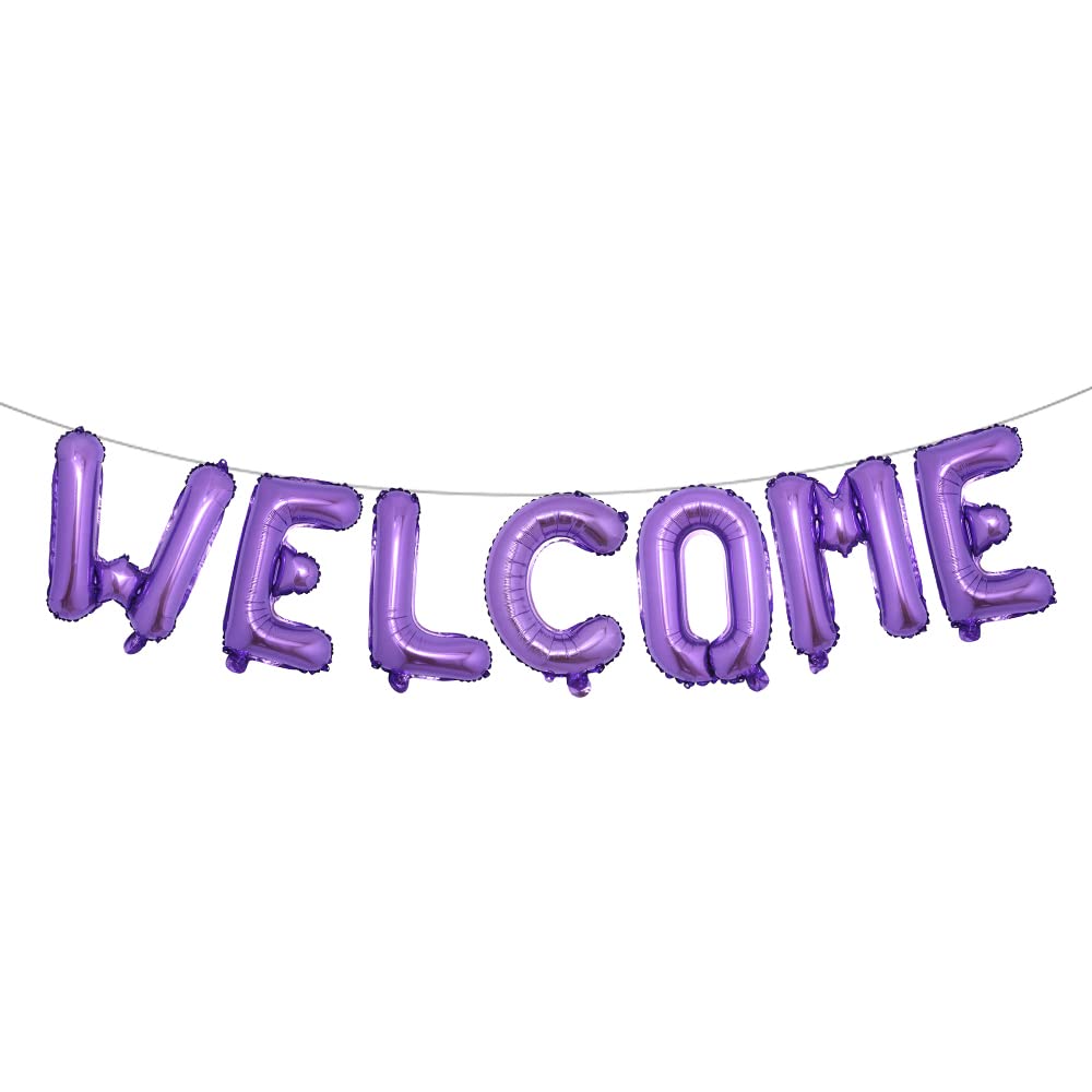 Amazon.com: 16 inch Multicolor Welcome Balloon Banner Balloons Foil ...