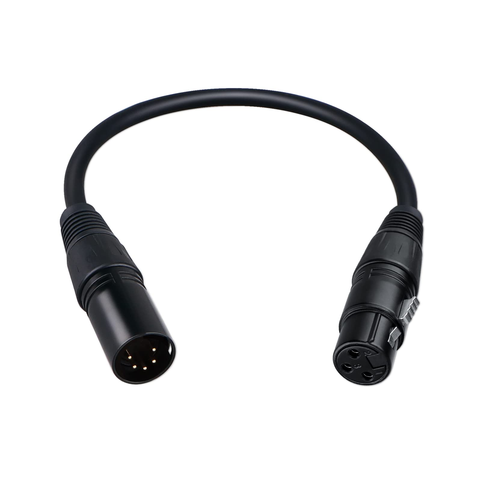 Snapklik.com : HOSONGIN 5 Pin XLR Male To 3 Pin XLR Female DMX Adapter ...