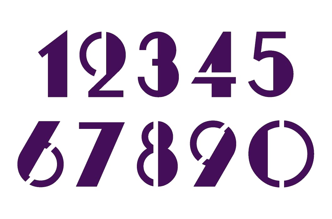 Amazon.com: RITZY 20s Numbers Stencil - 2 Inch Basic Art Deco Fancy ...
