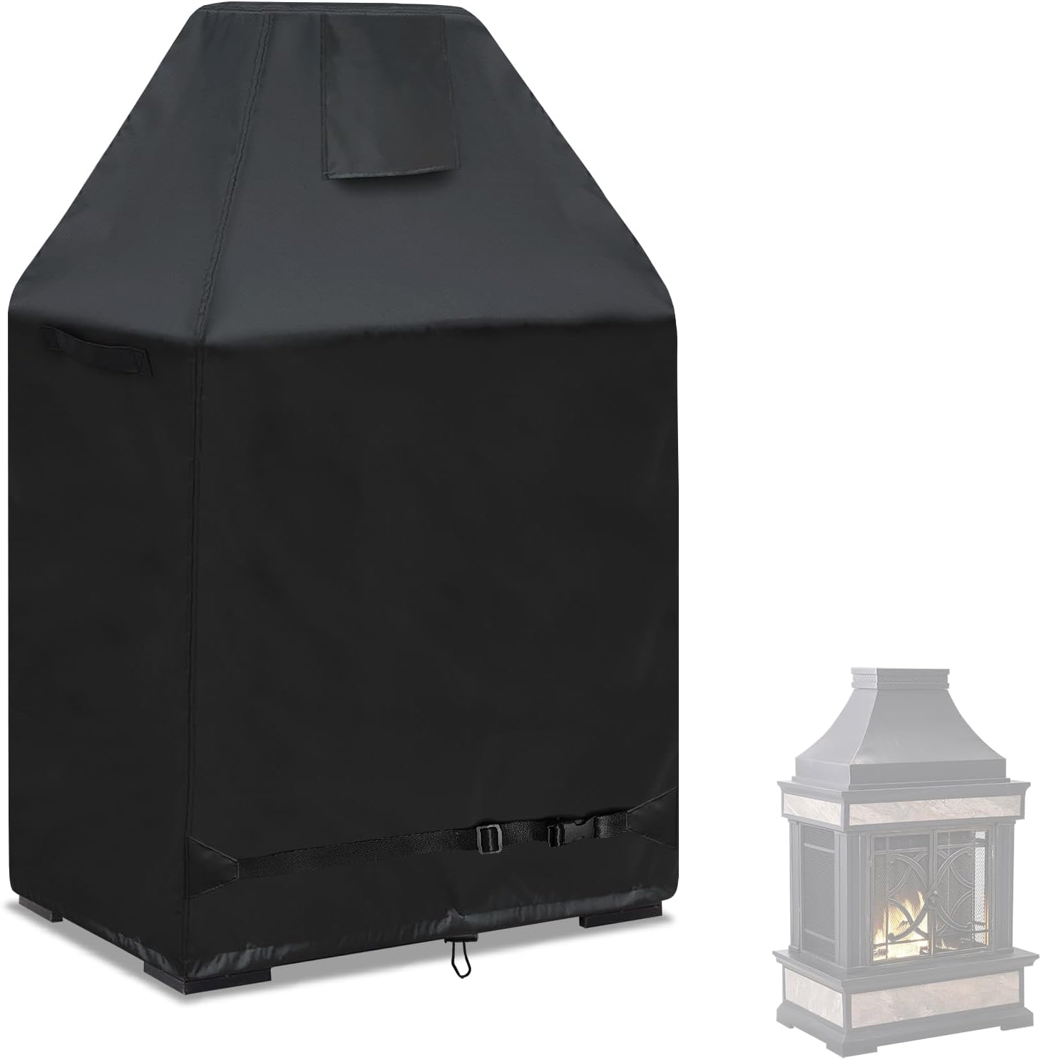 Amazon.com : Outdoor Fireplace Cover 100% Waterproof Patio Wood Burning ...