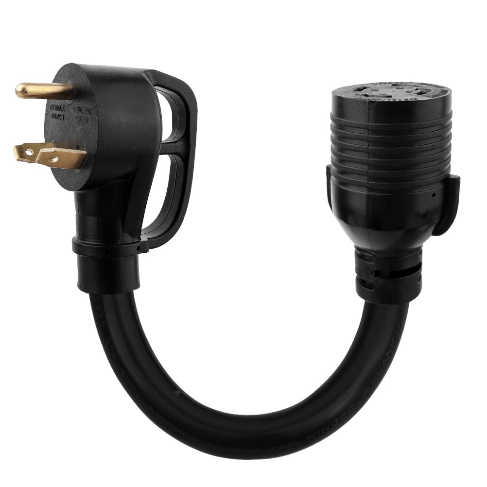 Amazon.com: NEMA TT-30P Plug to L14-30R Adapter Cord 30Amp 3 Prong to 4 ...