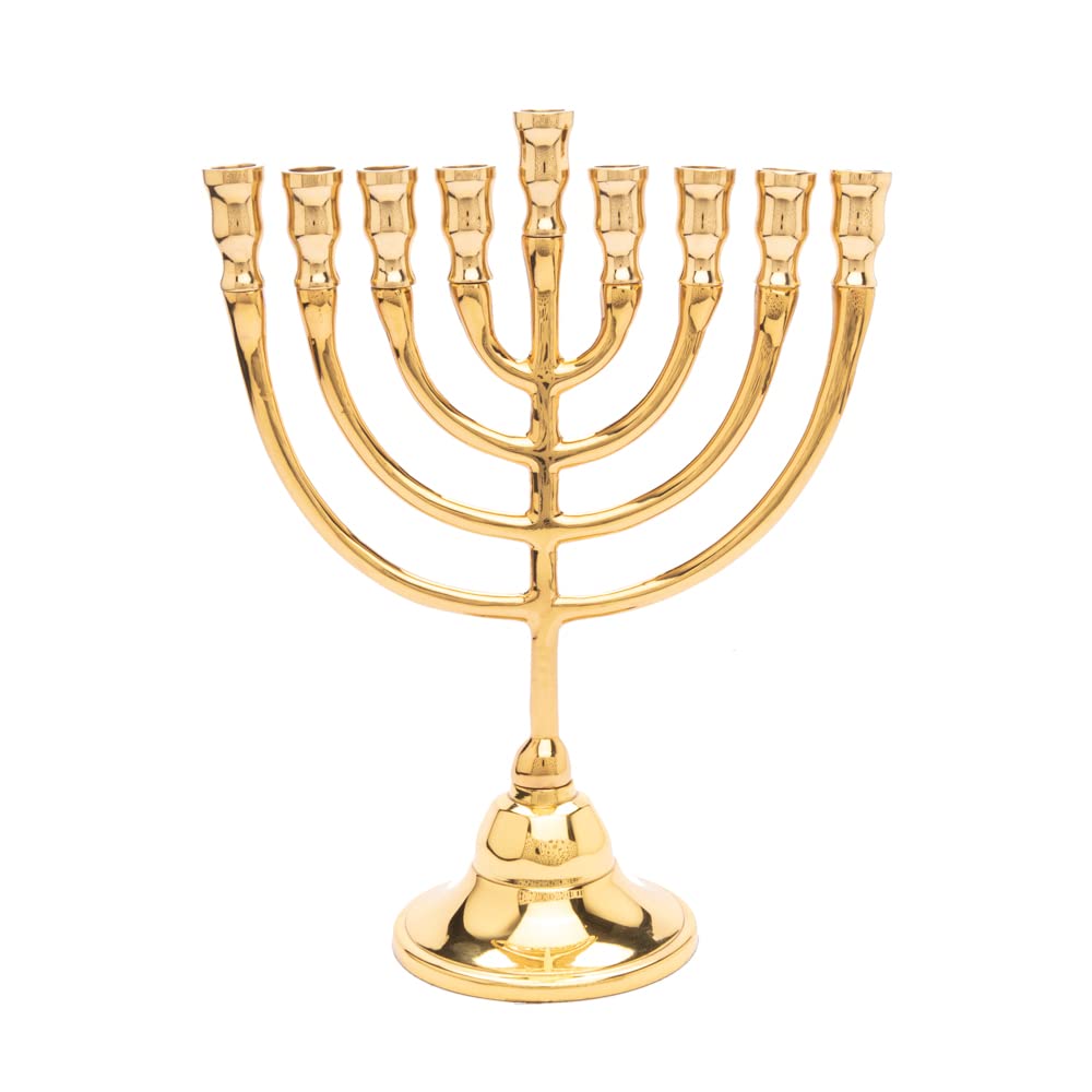 Amazon.com: Yair Emanuel Classic Bronze Hanukkah Menorah - 8.5"x7 ...
