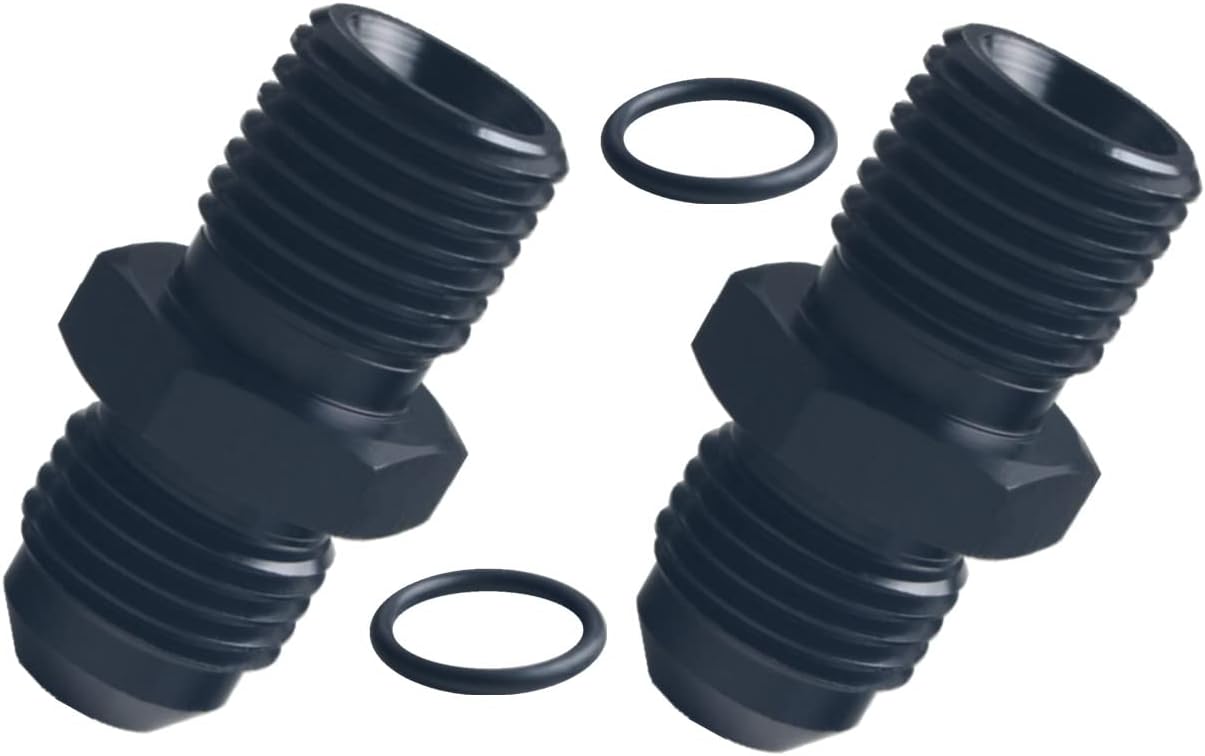 DEWHEL 2Pcs 6AN Male Flare to M16X1.5 Male Metric Thread Fitting ...
