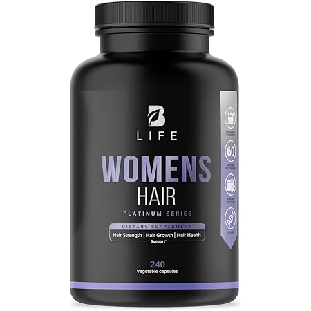 Amazon.com: B Life Company Womens Hair Growth Supplement 240 Capsules ...