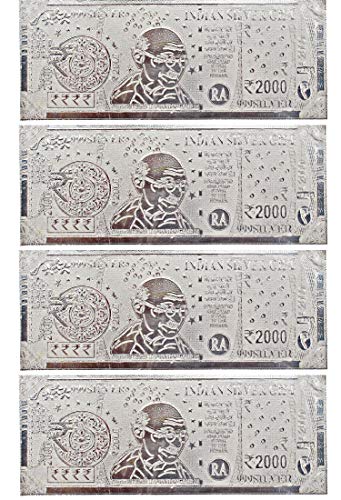 Lucky Jewellery 99.99 Silver Pure Chandi Two Thousand Rupee Bill Pure ...