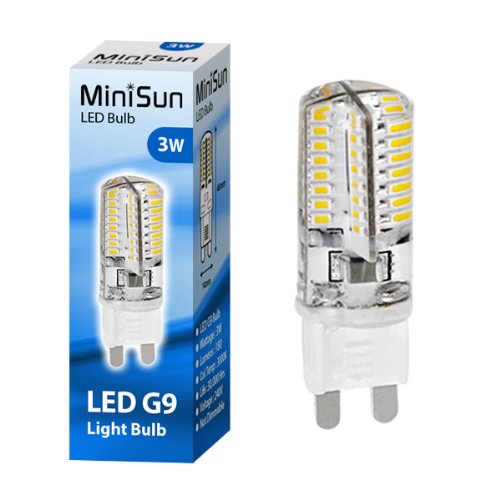 MiniSun 3w Energy Saving Long Life G9 LED Light Bulb - Warm White ...