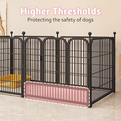 Dog Playpen, 6 Panels Indoor Doggy Fence Exercise Pen Portable Puppy ...