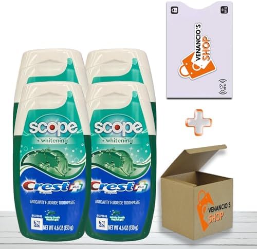 Amazon.com : Crest Plus Scope Toothpaste Liquid Gel, Minty Fresh 4.6 oz ...