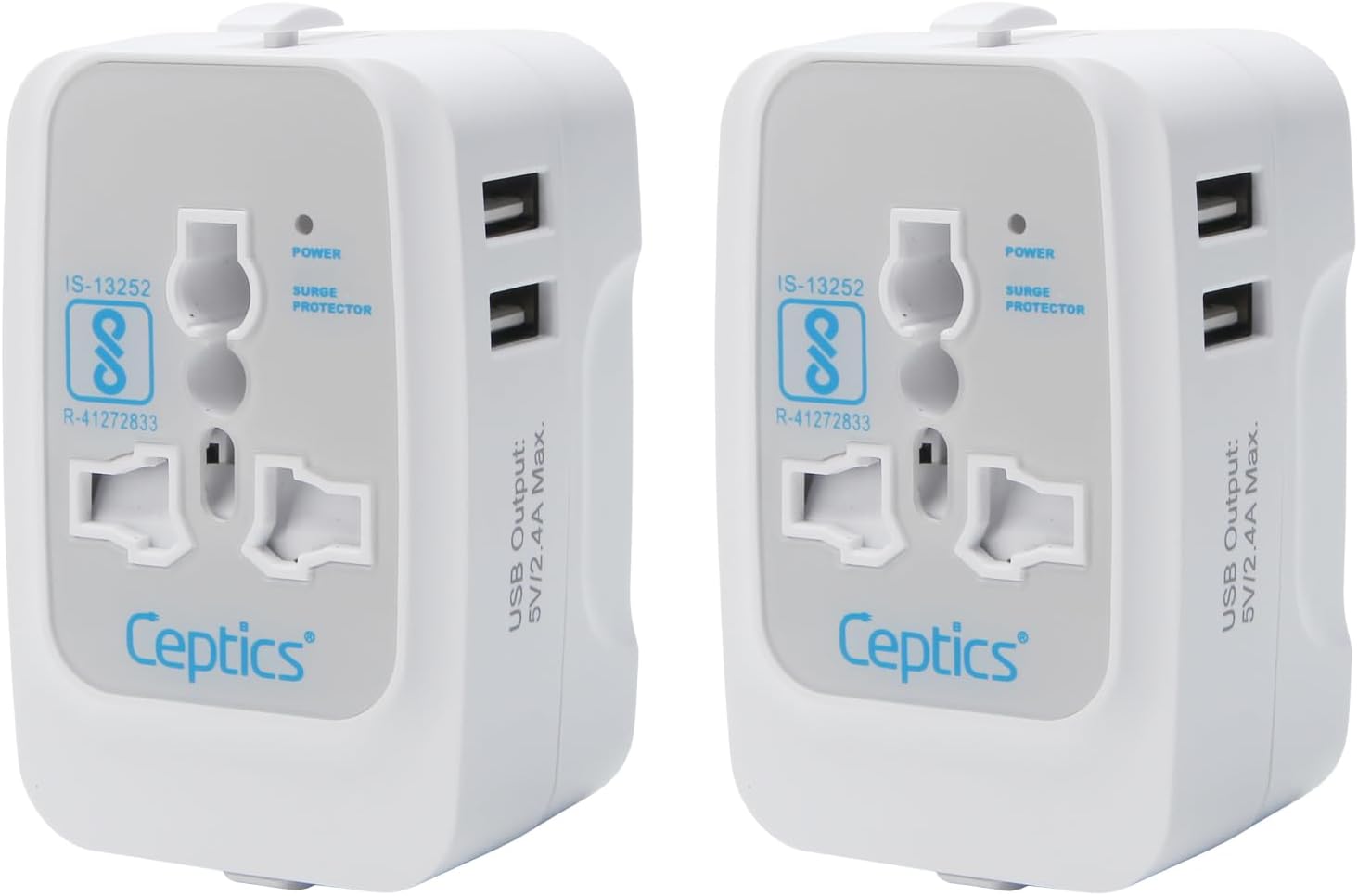 Ceptics Universal Travel Adapter, International All in One Travel ...