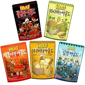 Amazon.com : [Official Gilim HBAF] 5 Flavors Almonds Wasabi 120g, Hot Spicy Chicken 120g ...