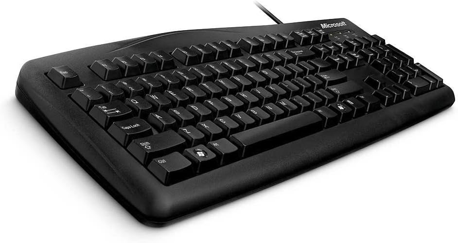 Amazon.com: Microsoft LXM-00004 Wired Ergonomic Keyboard, Black ...