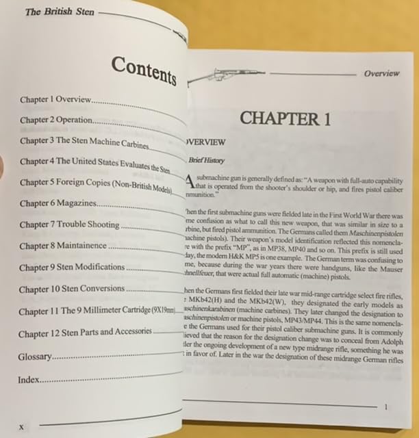 2 Books: British Sten Manual + Sten Submachine Gun 9mm UK Subgun WWII ...