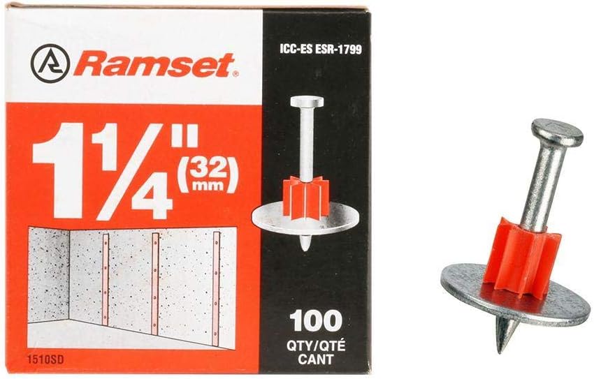 Ramset Powder Fastening Systems 1510SD 1-1/4 pulgadas pasadores lavados ...