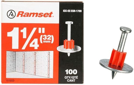 Ramset Powder Fastening Systems 1510SD 1-1/4 pulgadas pasadores lavados ...