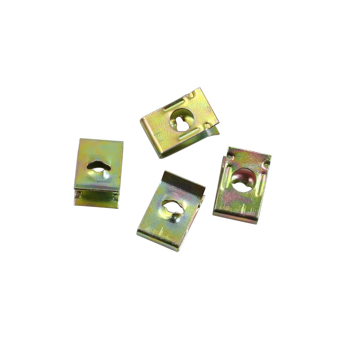 X AUTOHAUX 4pcs Spring U-Type Metal Clips Rivets Car Door Panel Screw ...