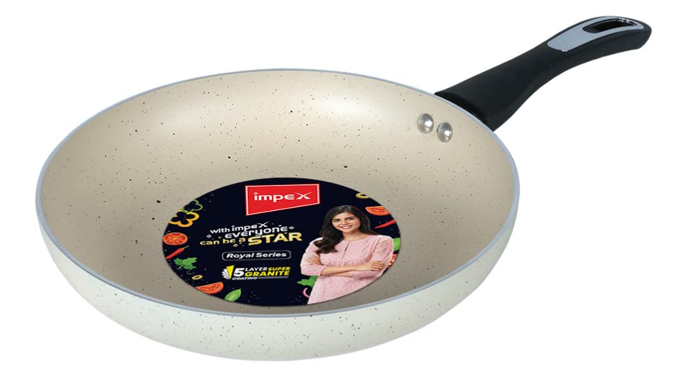 Buy Impex Fry Pan 24 cm Royal 5-Layer Super Granite Nonstick Induction ...