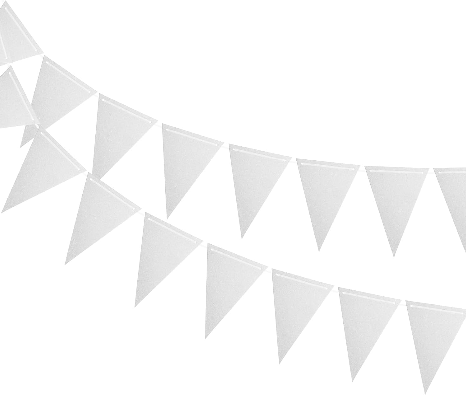 Amazon.com: MECCANIXITY 2 Pcs 10 Feet Silver Pennant Banner Flags ...