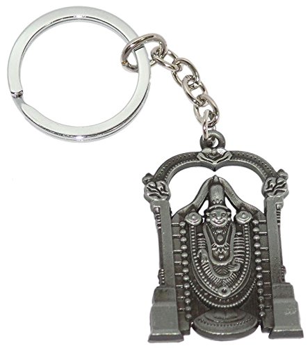 AURA TIRUPATI Balaji Spiritual Key Chain Keyring for Good Luck Grey ...
