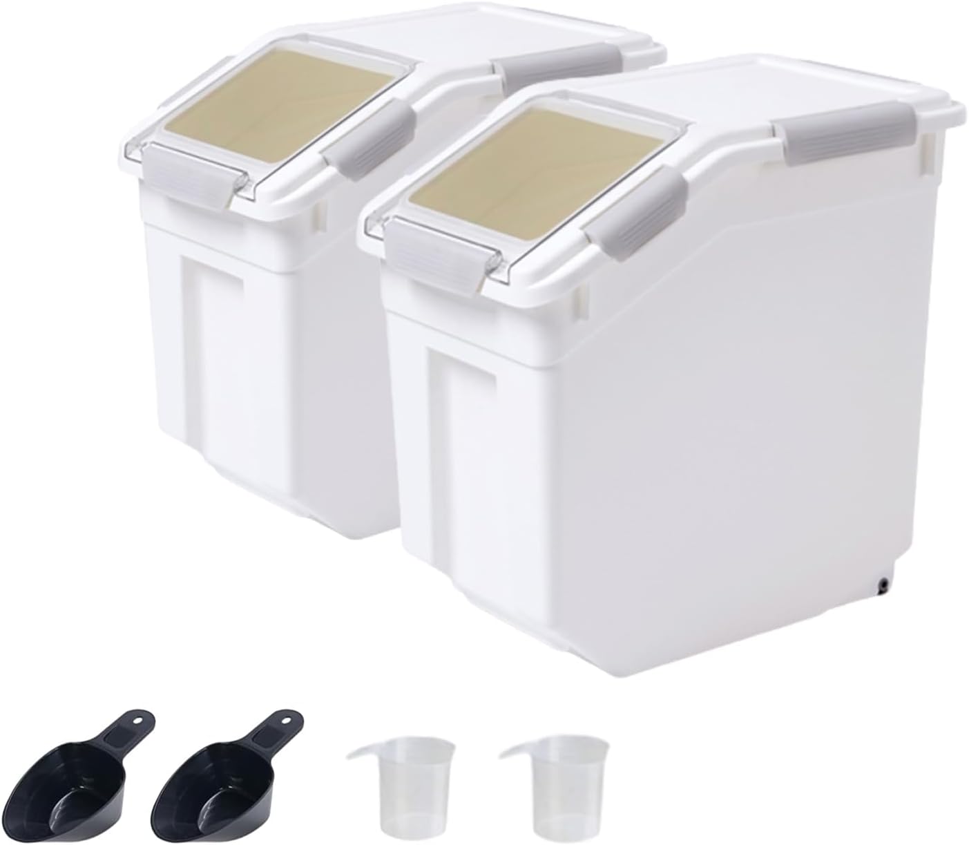 Amazon.com: Qiveno Airtight Flour Storage Container 25 lb Rice Storage ...