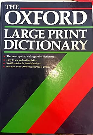 The Oxford Large Print Dictionary: Hawkins, Joyce M.: 9780198612346 ...