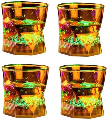 Amazon.com | UPZAI LED Old Fashioned Glasses: 10oz Liquid Activated ...