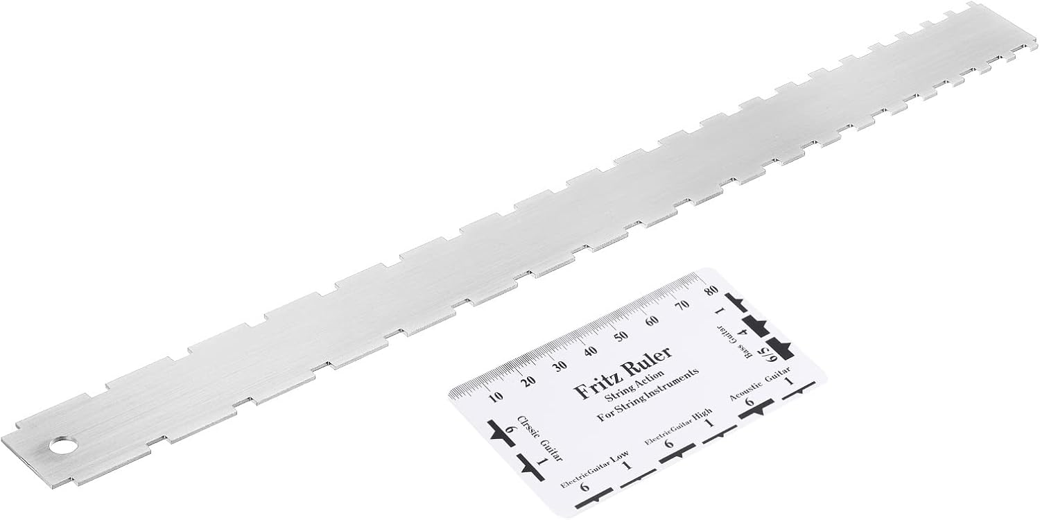 PATIKIL Guitar Neck Notch Ruler and Triangular Ruler with One Hole ...