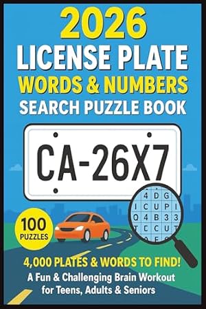 License Plates Word Search Puzzle Book - Volume One: Challenge Yourself ...