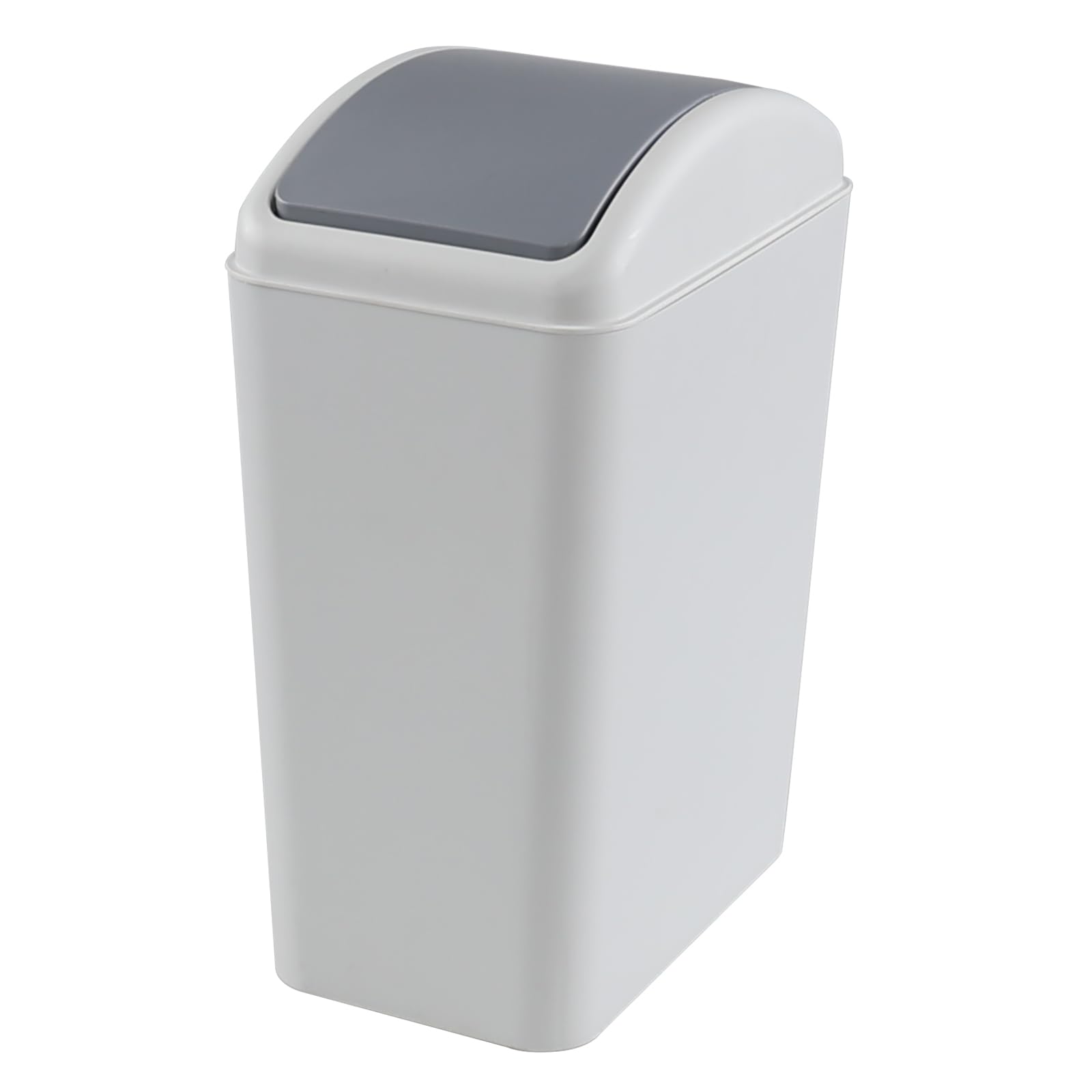Amazon.com: Nesmilers 16 Liter Swing Lid Garbage Can, Plastic Trash ...