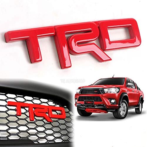 TRD Logo Sticker for All Cars, Metal (Red) : Amazon.in: Car & Motorbike
