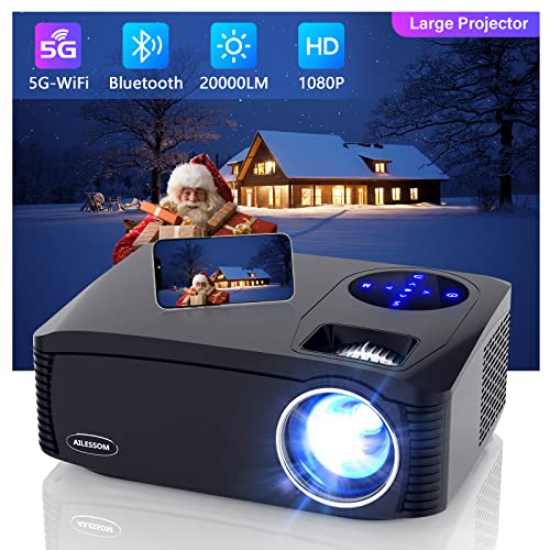 Amazon.com: Proyector Bluetooth Native 1080P 5G, WiFi Bluetooth ...