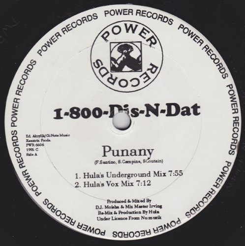 Punany (US, incl. Hula's Underground Mix) [Vinyl Single] - 1-800-Dis-N ...