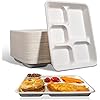 Amazon.com: Compostable Extra Strong Heavy-Duty 5-Compartment Deep ...